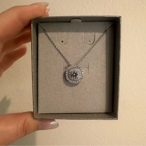 Zales | Jewelry | New Zales Sterling Silver Zirconia Necklace | Poshmark